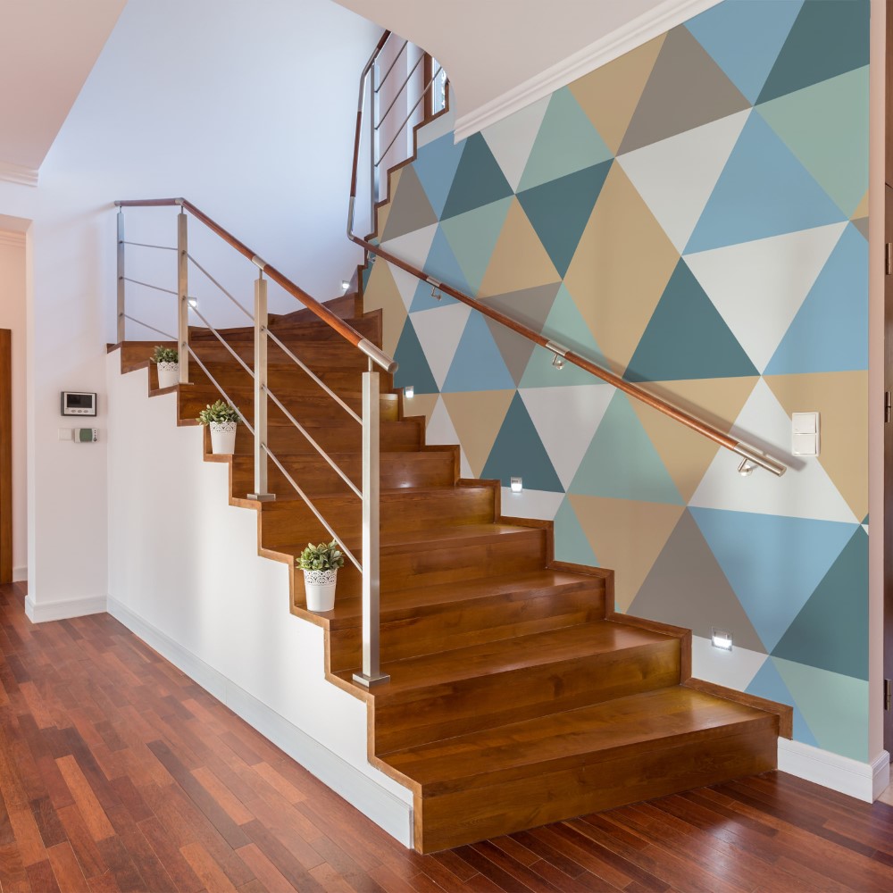 Abstract triangular - Non Toxic Wall Paper Decor, Home & Office Decor ...