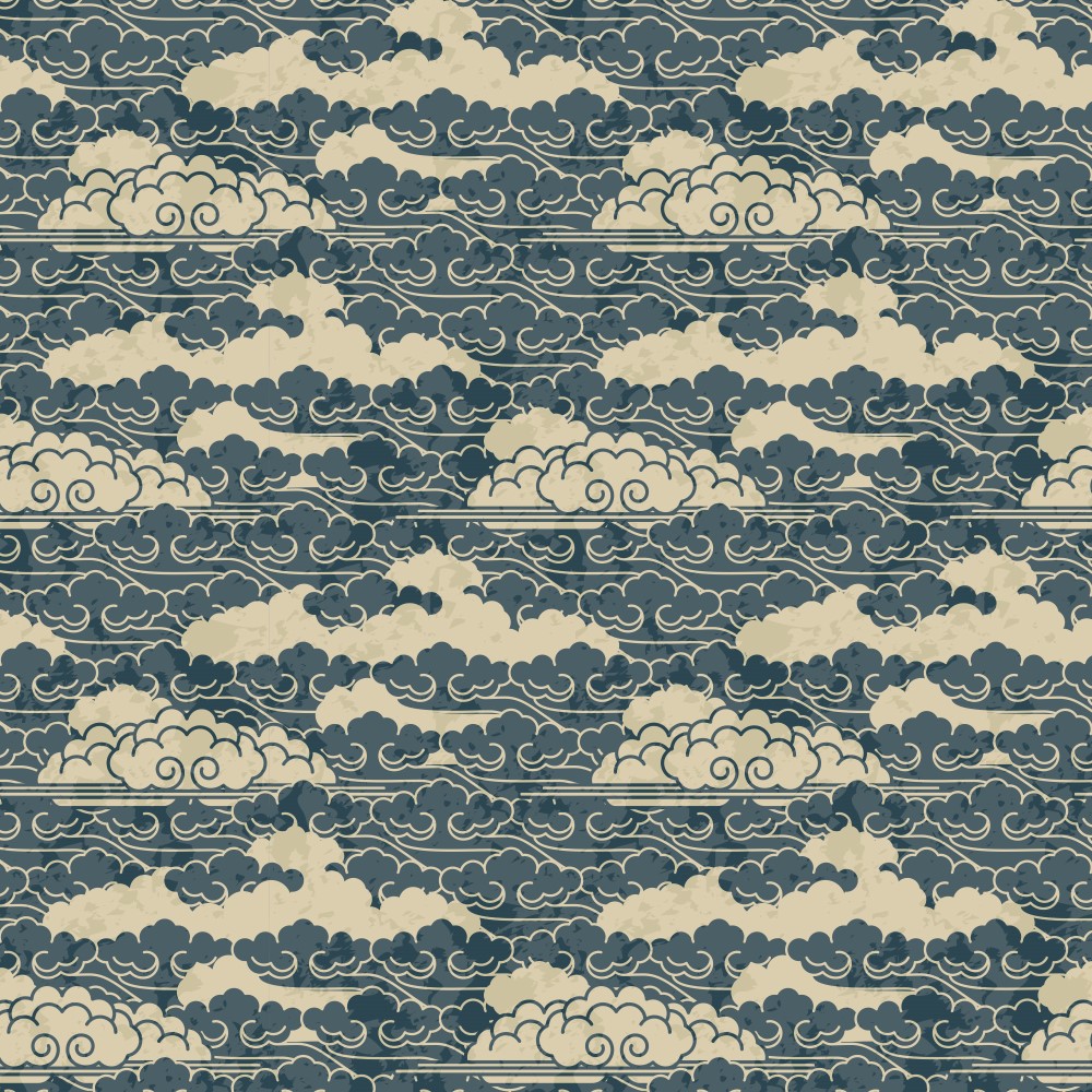 Japanese cloud pattern - Wall Murals, Wall Paper Decor, Home Decor ...