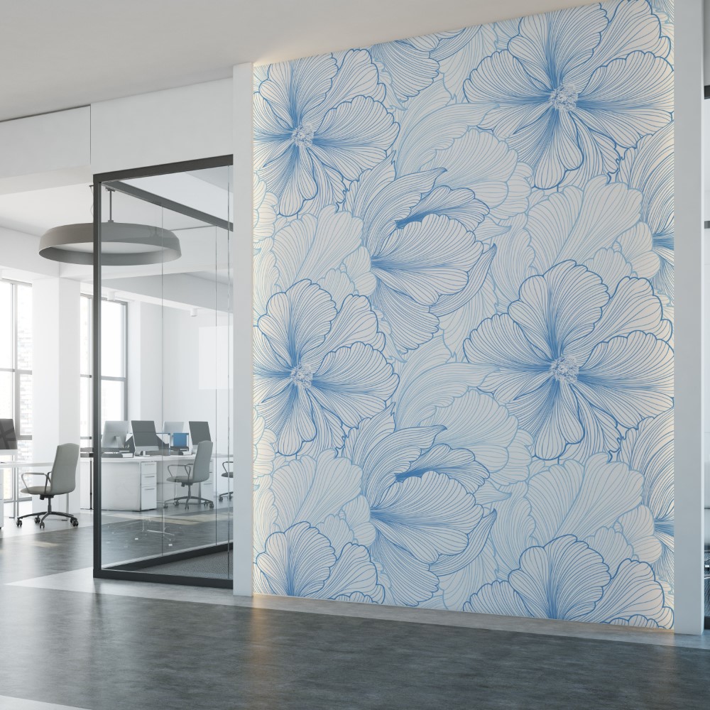 Blue stencil - Non Toxic Wall Paper Decor, Home & Office Decor ...