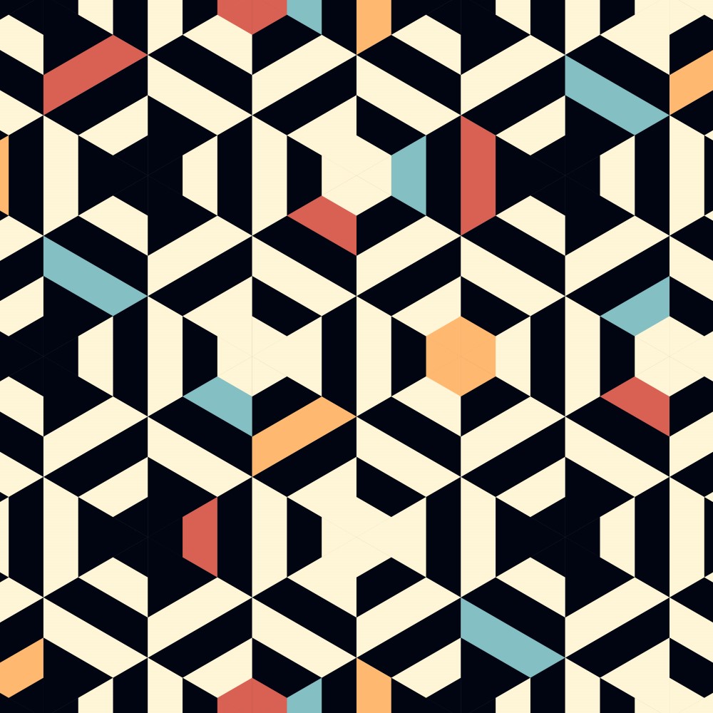 Colorful cuboid - Non Toxic Wall Paper Decor, Home & Office Decor ...