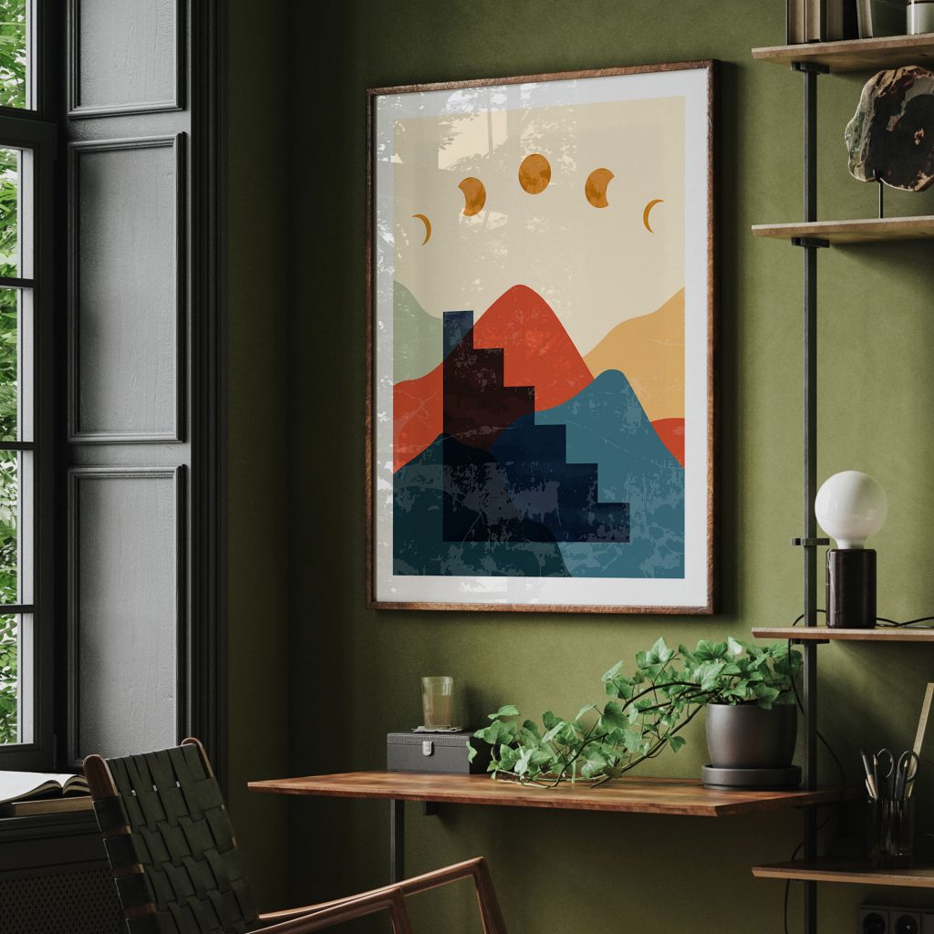 Distressed moon phase - Wall Art, Hanging Wall Decor, Home Decor ...