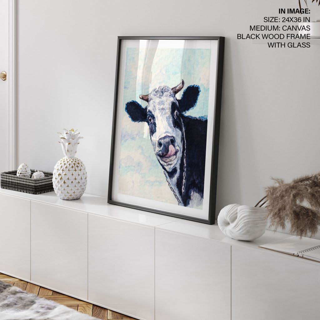 Psychotic cow - Wall Art, Hanging Wall Decor, Home Decor - BestOfBharat