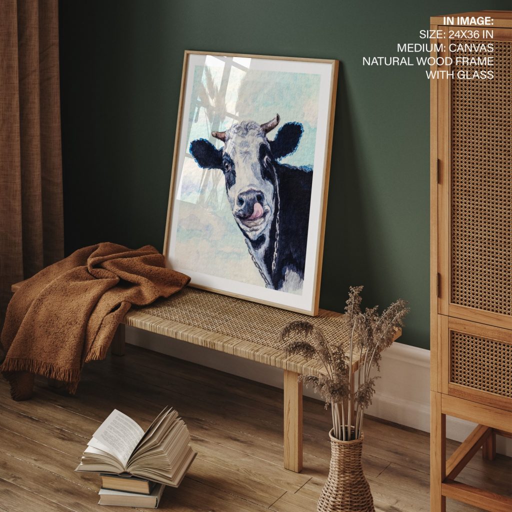 Psychotic cow - Wall Art, Hanging Wall Decor, Home Decor - BestOfBharat