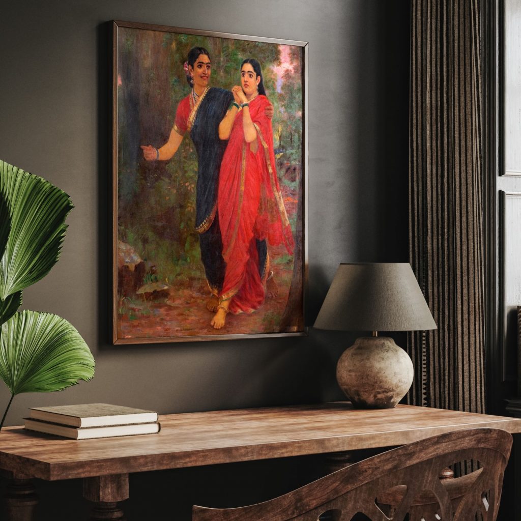 Draupadi and the enchantress simhika by Raja Ravi Varma (1898 ...