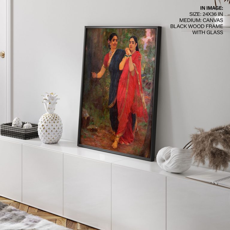 Draupadi and the enchantress simhika by Raja Ravi Varma (1898 ...