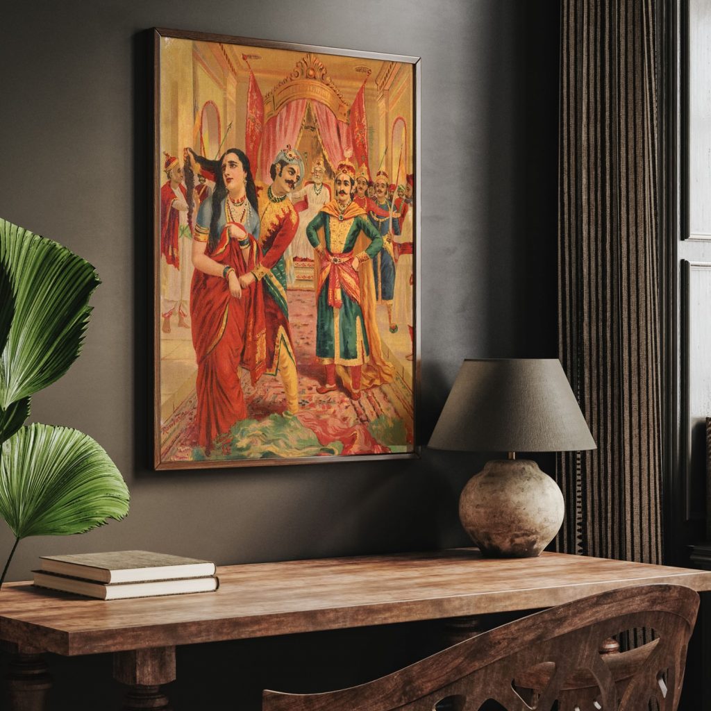 Draupadi vastraharan by Raja Ravi Varma (1898) - BestOfBharat