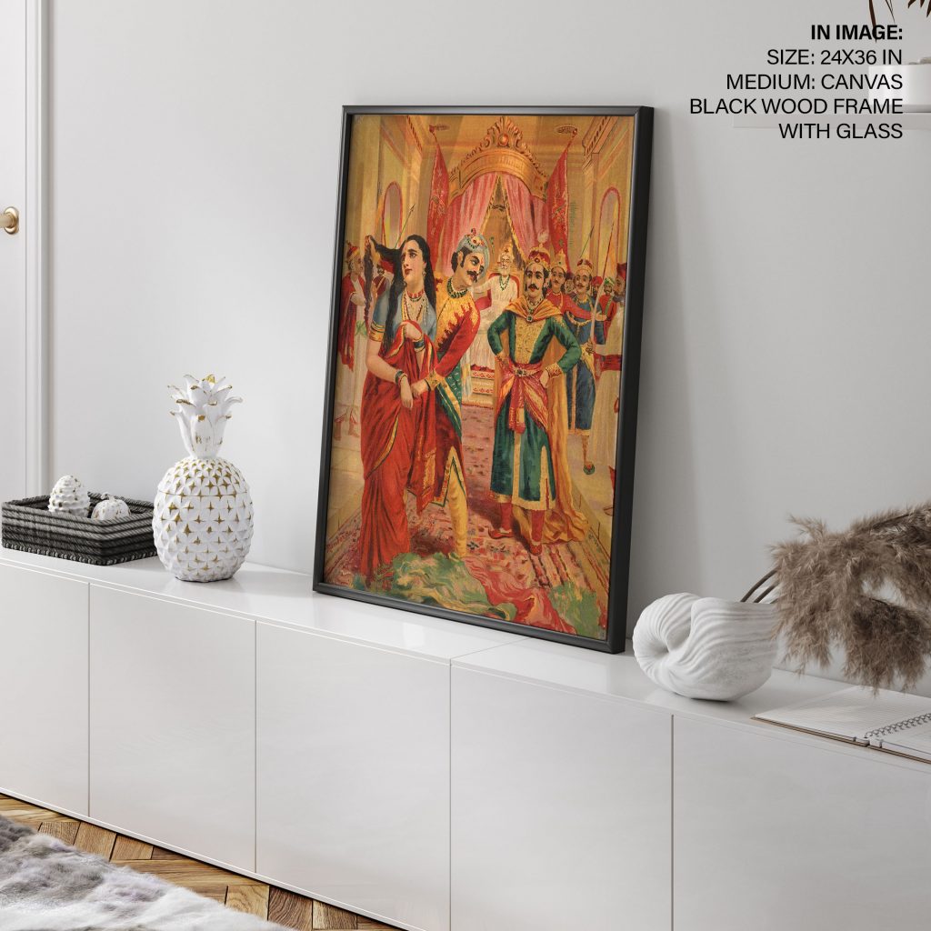 Draupadi vastraharan by Raja Ravi Varma (1898) - BestOfBharat