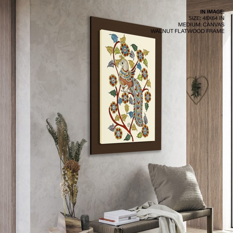 Traditional kalamkari bird art - Wall Art, Hanging Wall Decor, Home ...