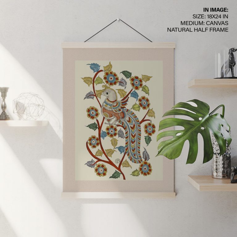Traditional kalamkari bird art - Wall Art, Hanging Wall Decor, Home ...