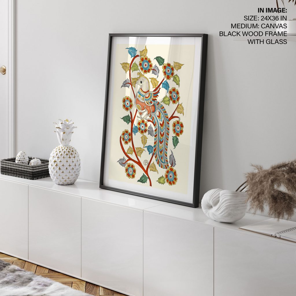 Traditional kalamkari bird art - Wall Art, Hanging Wall Decor, Home ...