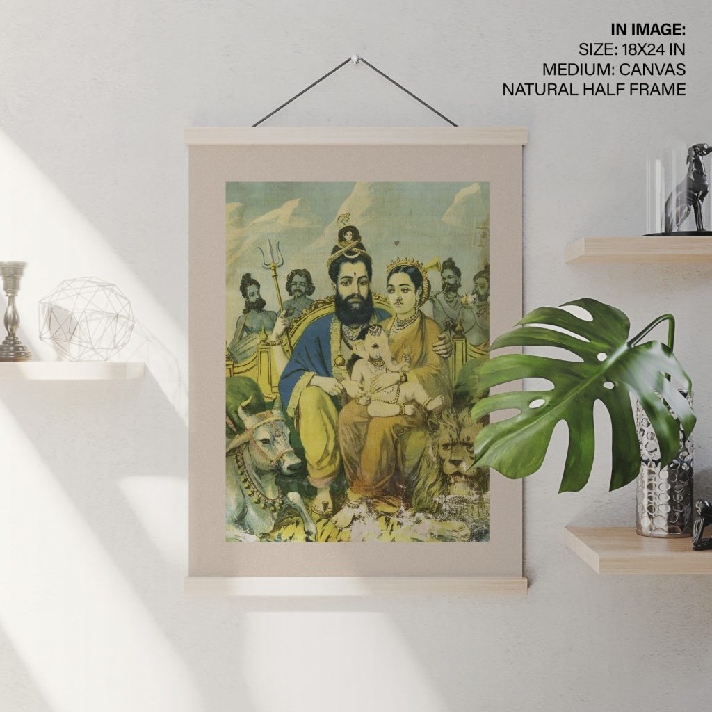 Mahadev parvati by Raja Ravi Varma (1900) - BestOfBharat