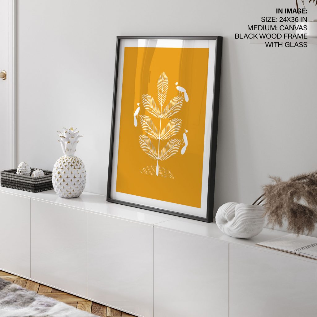 Warli painting of beautiful tree with birds - Wall Art, Hanging Wall ...