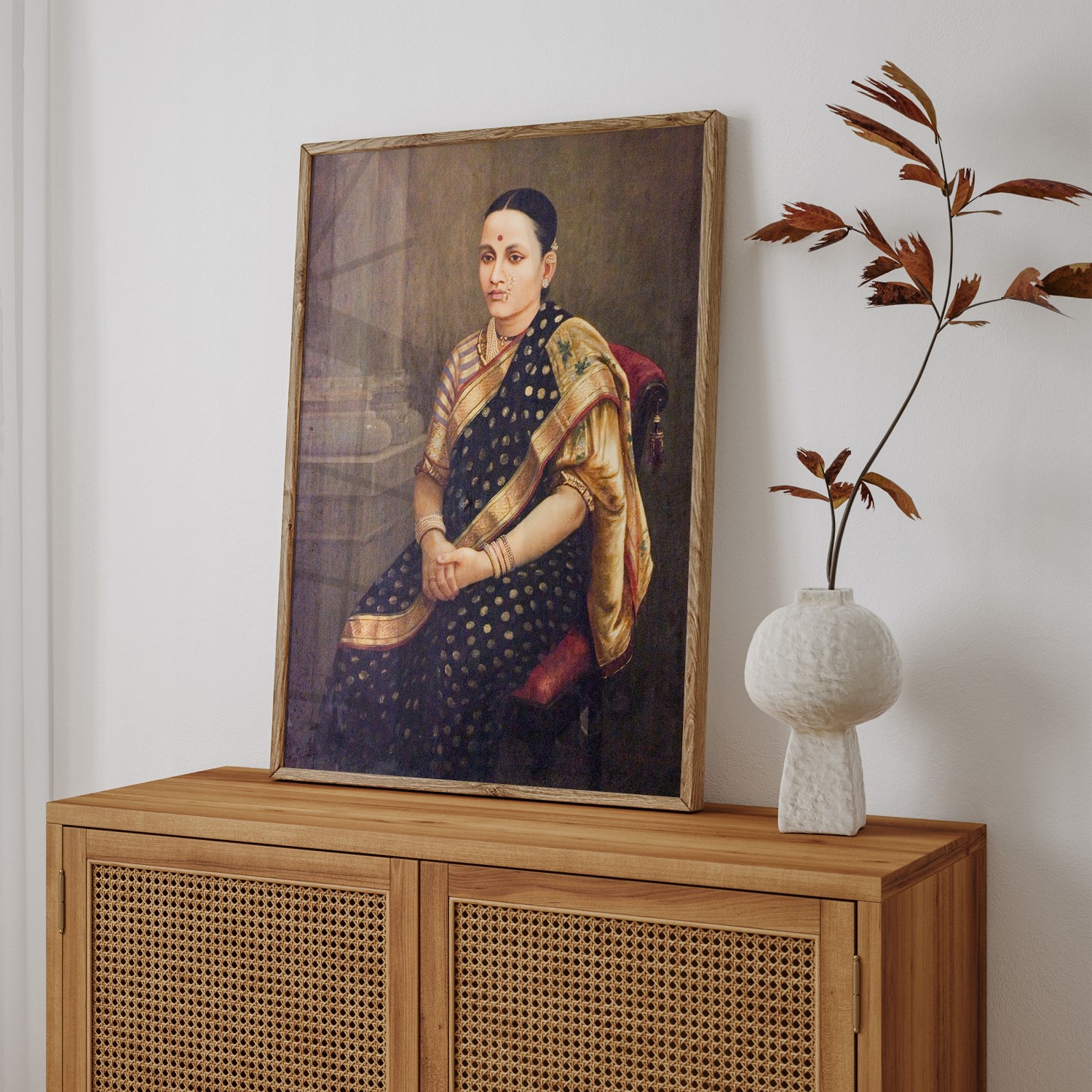 Wall Decor | Portrait of a lady late by Raja Ravi Varma (19th century ...