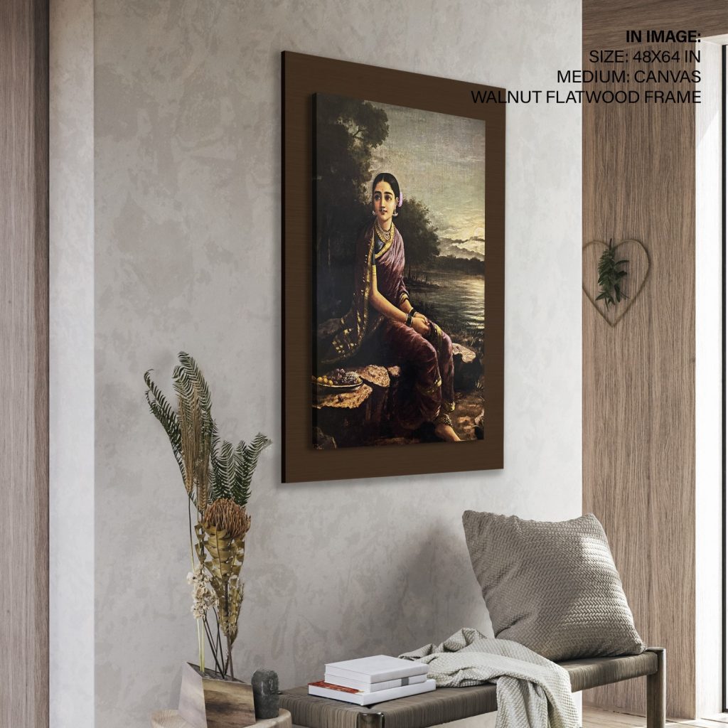 Radha in the moonlight by Raja Ravi Varma (1890) - BestOfBharat