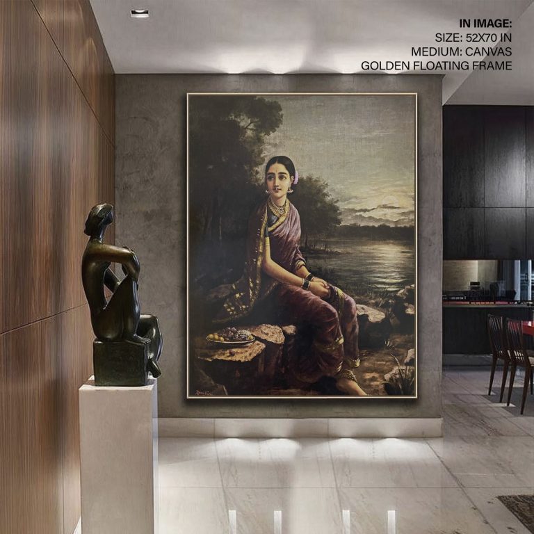 Radha in the moonlight by Raja Ravi Varma (1890) - BestOfBharat