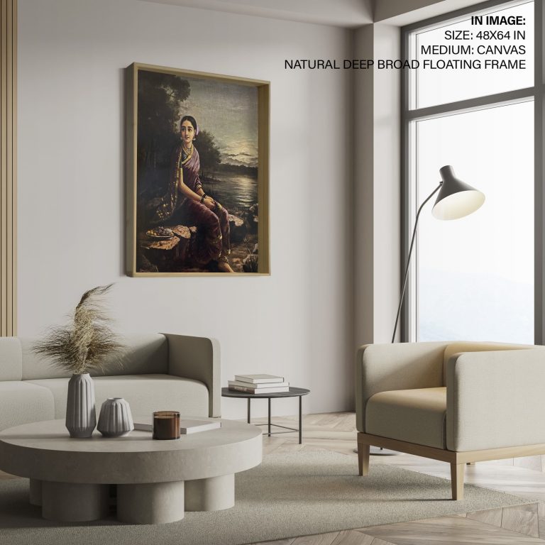 Radha in the moonlight by Raja Ravi Varma (1890) - BestOfBharat