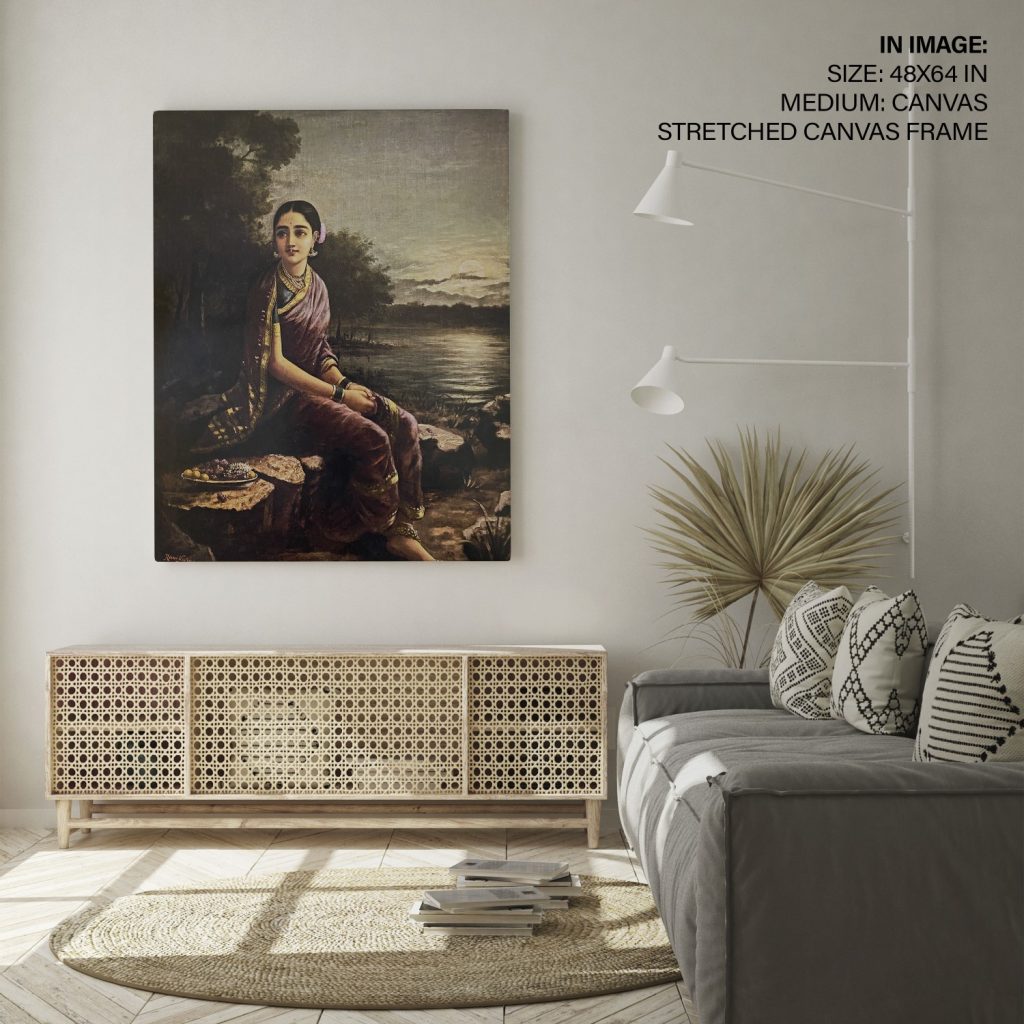 Radha in the moonlight by Raja Ravi Varma (1890) - BestOfBharat