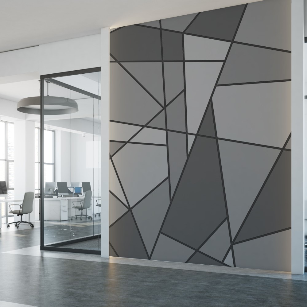 Sparkling grey triangles - Non Toxic Wall Paper Decor, Home & Office ...