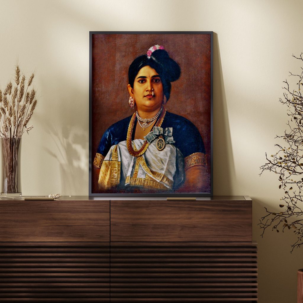 Senior rani lakshmi bayi by Raja Ravi Varma (1870) - BestOfBharat