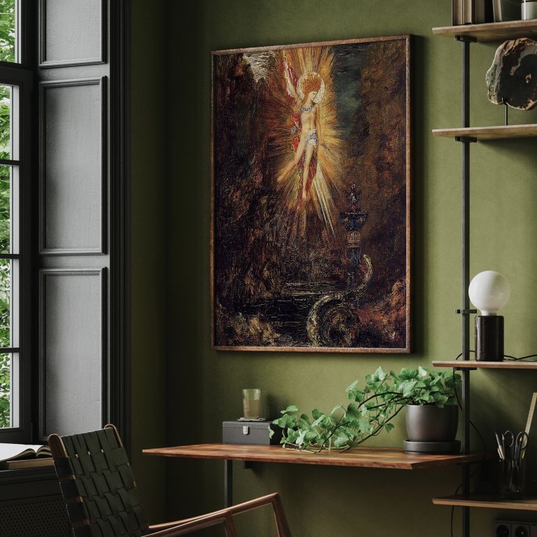 Apollo Vanquishing the Serpent Python by Gustave Moreau (1885) - Wall ...