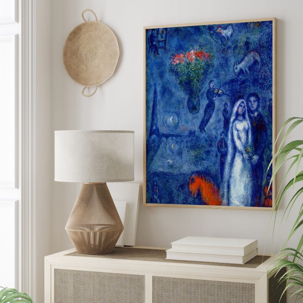 Artist and His Bride by Marc Chagall (1980) - Wall Art - 10+ Sizes, 50 ...