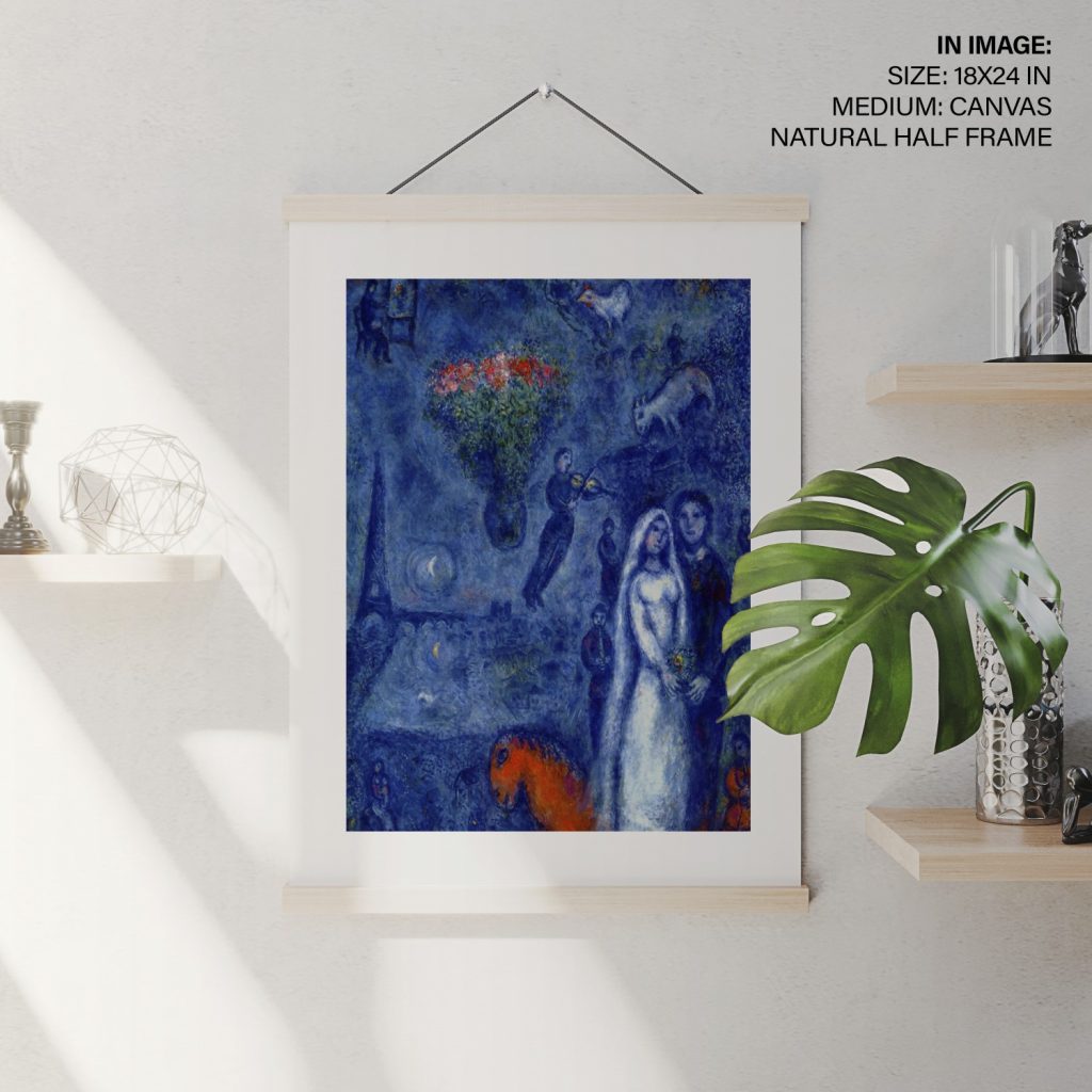 Artist and His Bride by Marc Chagall (1980) - Wall Art - 10+ Sizes, 50 ...