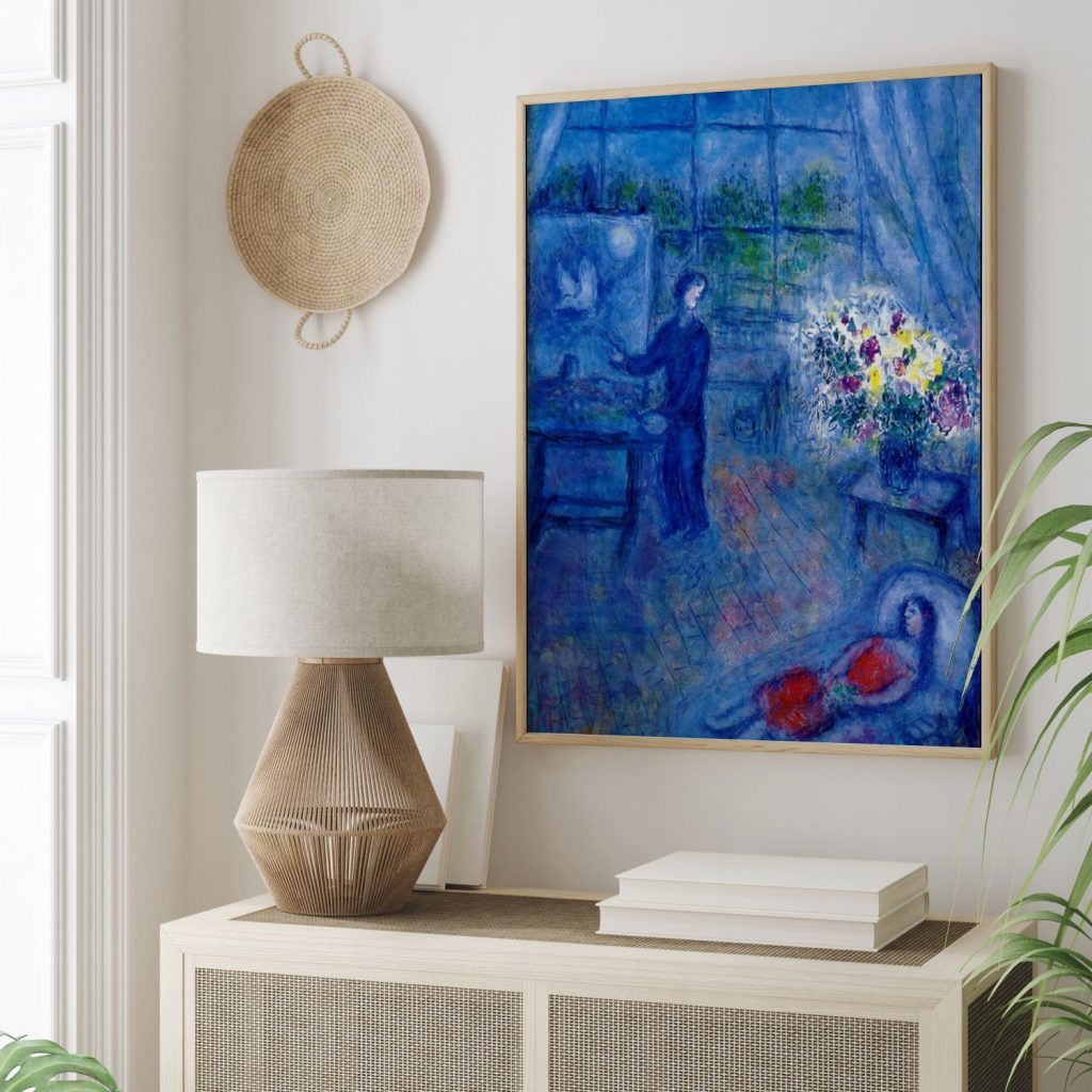 Artist and His Model by Marc Chagall (1973) - Wall Art - 10+ Sizes, 50 ...