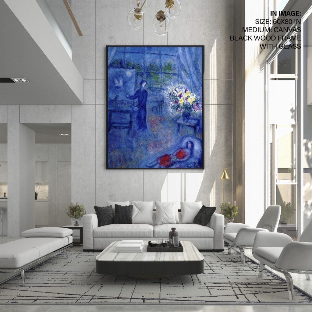 Artist and His Model by Marc Chagall (1973) - Wall Art - 10+ Sizes, 50 ...