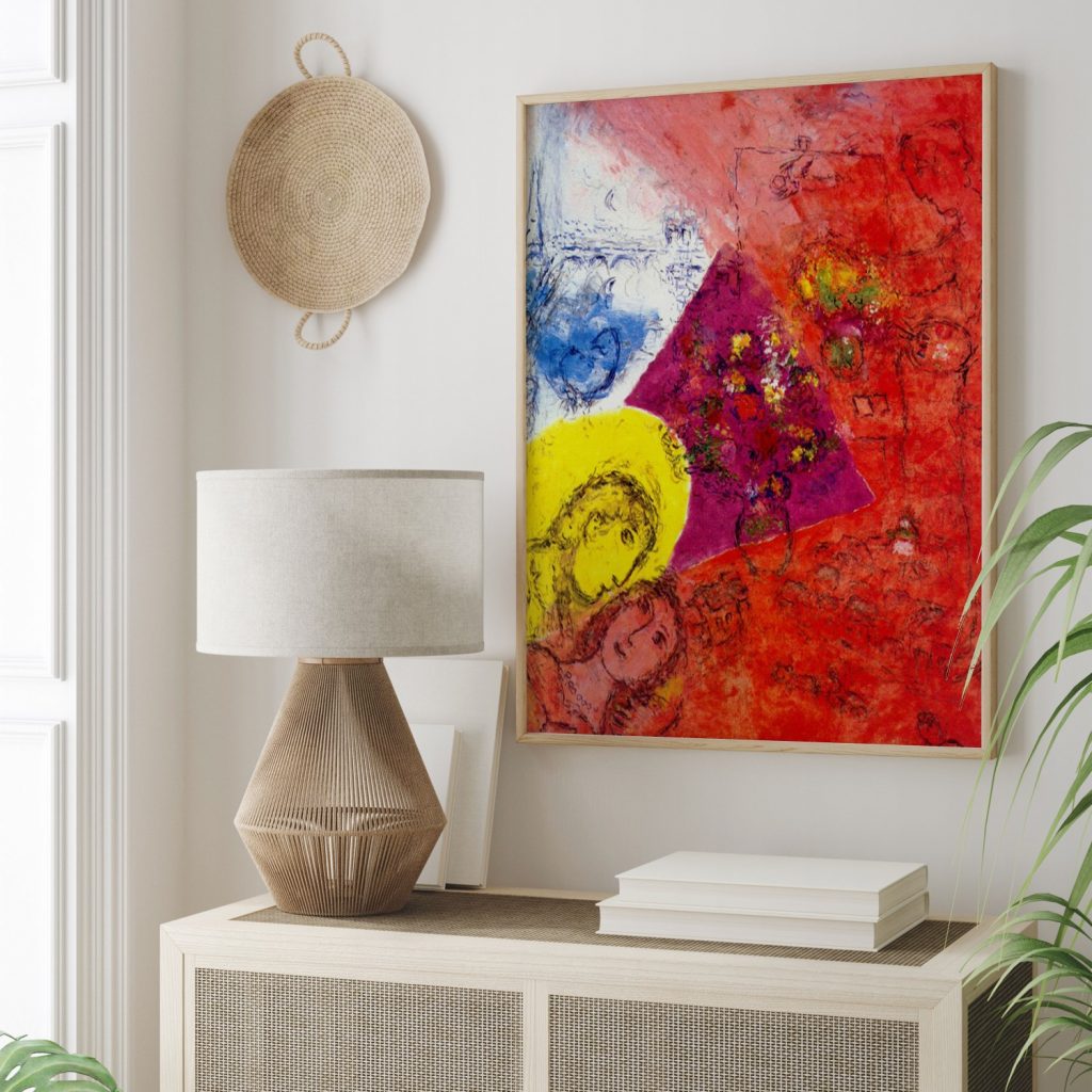 Artist and His Wife by Marc Chagall (1969) - Wall Art - 10+ Sizes, 50 ...