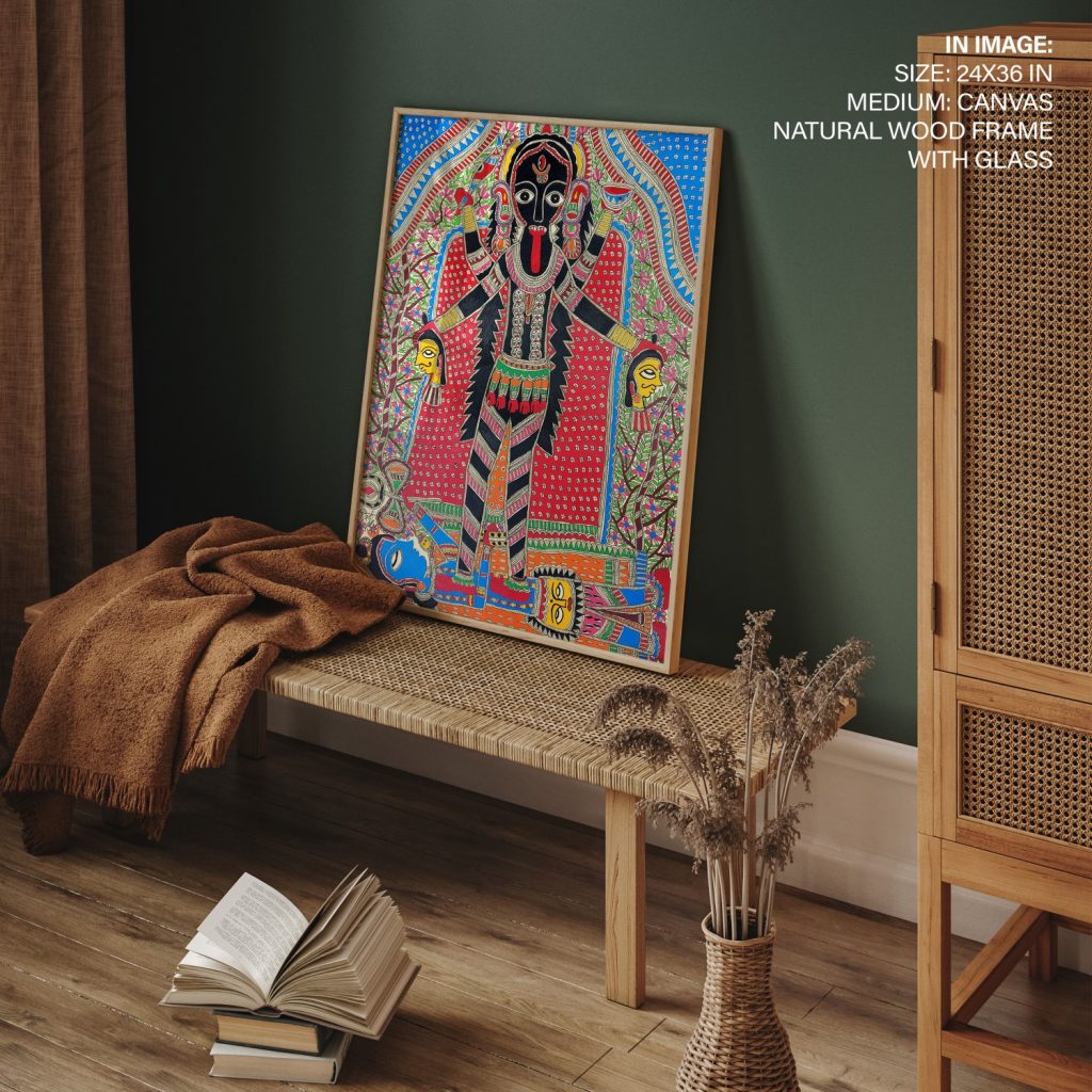 Madhubani painting of bihar painting - fine work-12 - BestOfBharat