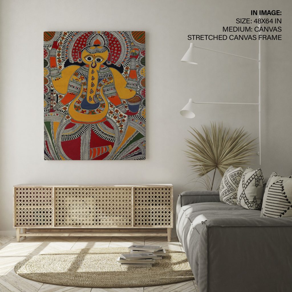 Madhubani painting of bihar painting - fine work-11 - BestOfBharat