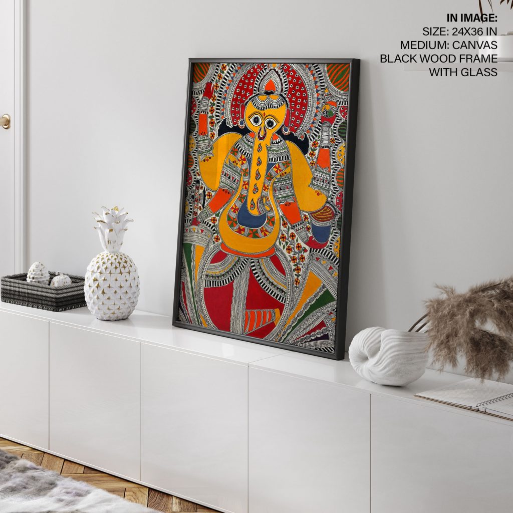 Madhubani painting of bihar painting - fine work-11 - BestOfBharat