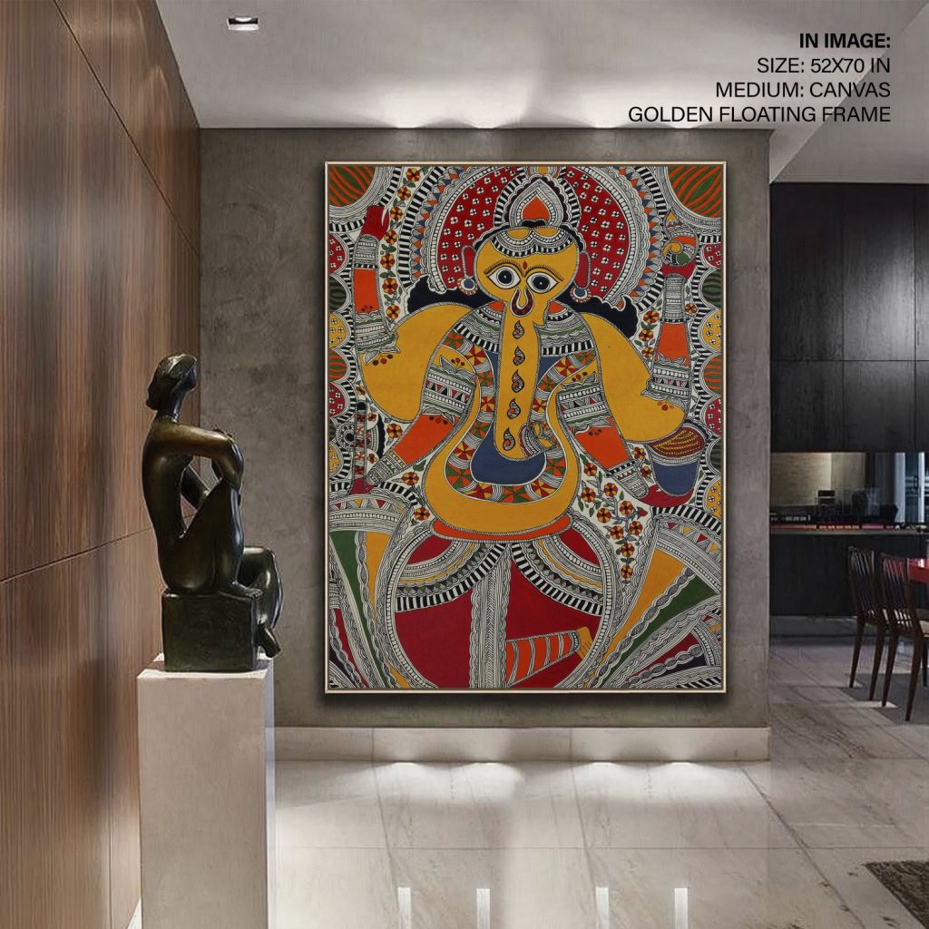 Madhubani painting of bihar painting - fine work-11 - BestOfBharat