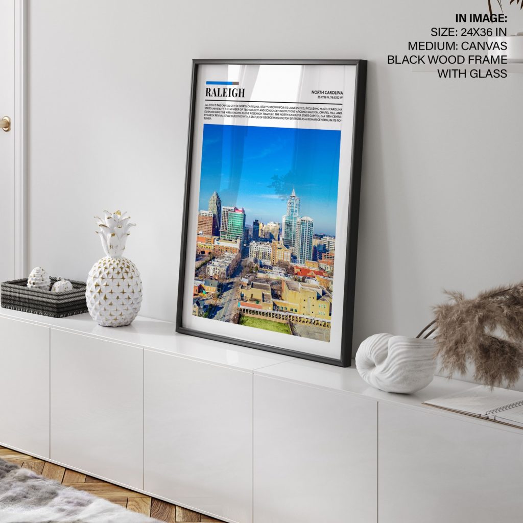 Raleigh, North Carolina pantone poster - BestOfBharat