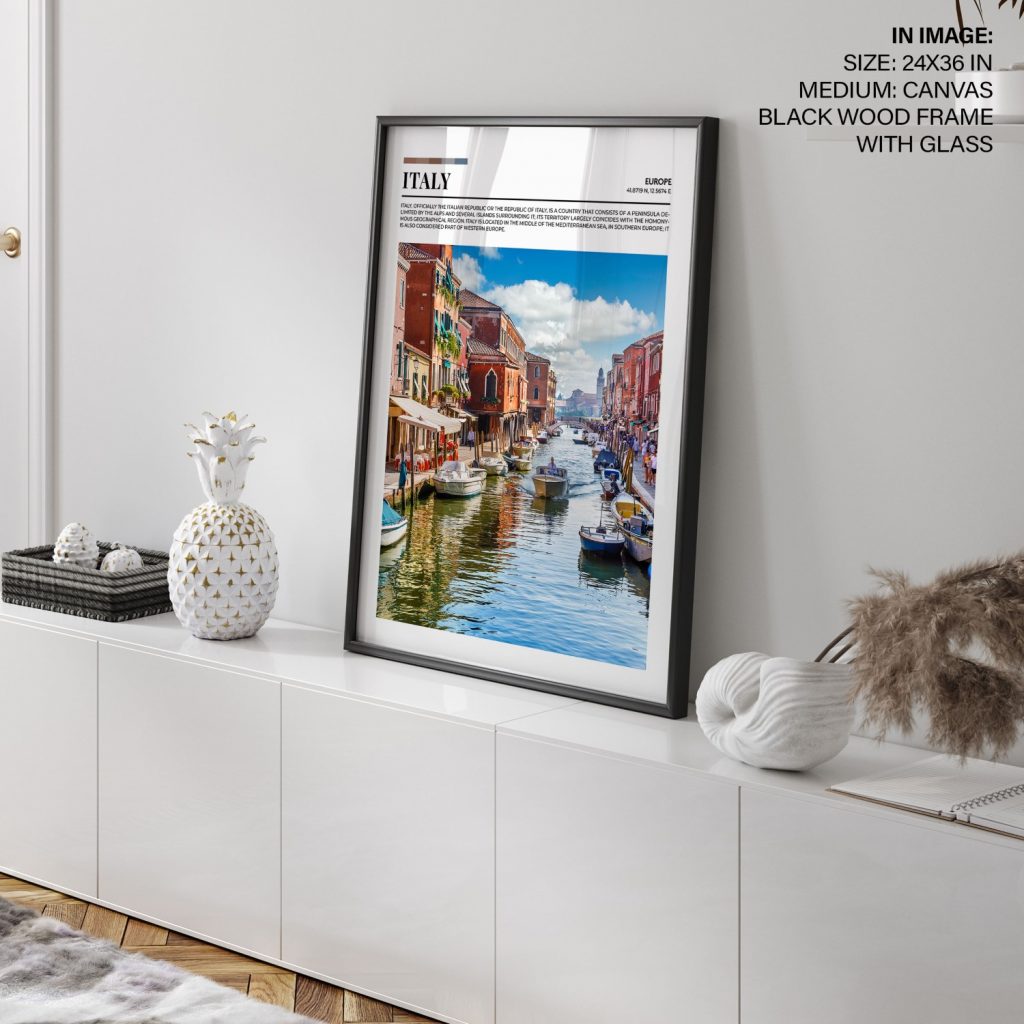 Italy, Europe pantone poster - BestOfBharat