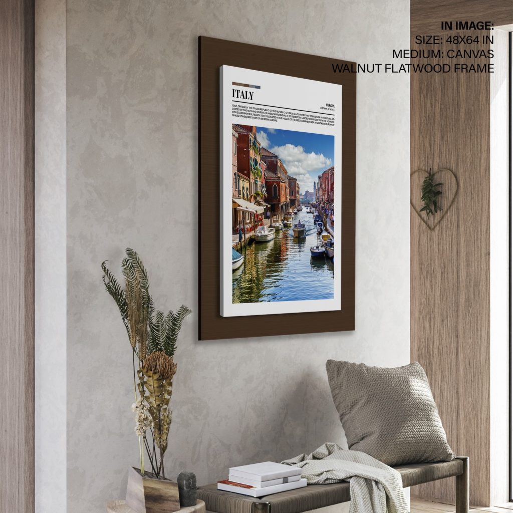 Italy, Europe pantone poster - BestOfBharat