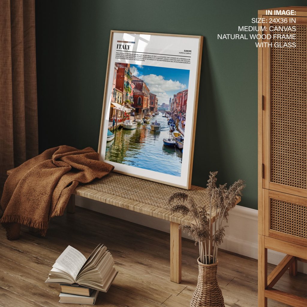 Italy, Europe pantone poster - BestOfBharat