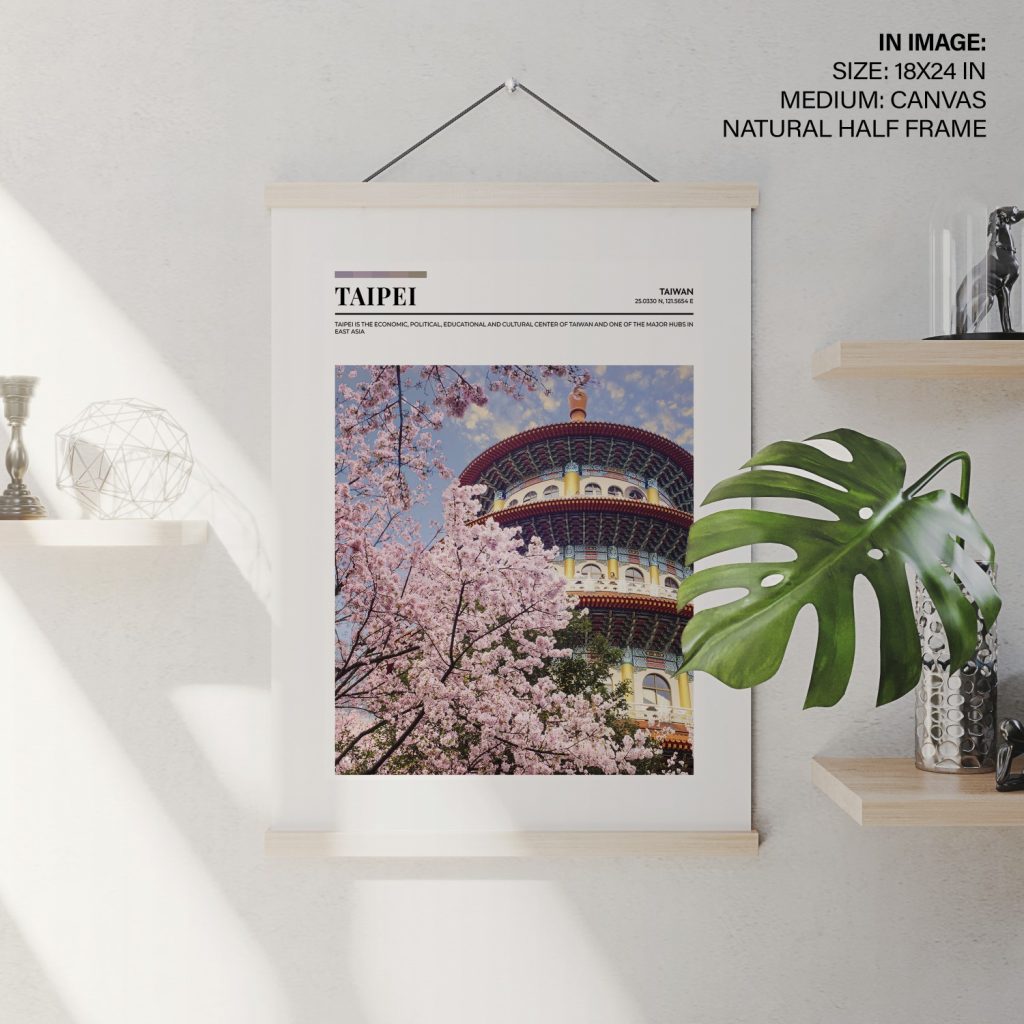 Taipei, Taiwan pantone poster - BestOfBharat