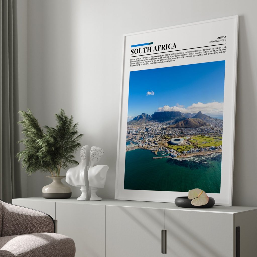 South Africa, Africa pantone poster - BestOfBharat