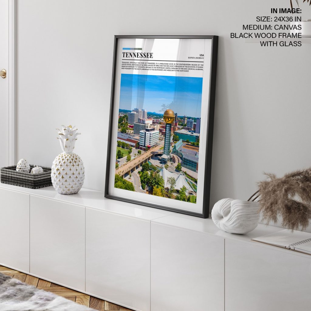 Tennessee, USA pantone poster - BestOfBharat