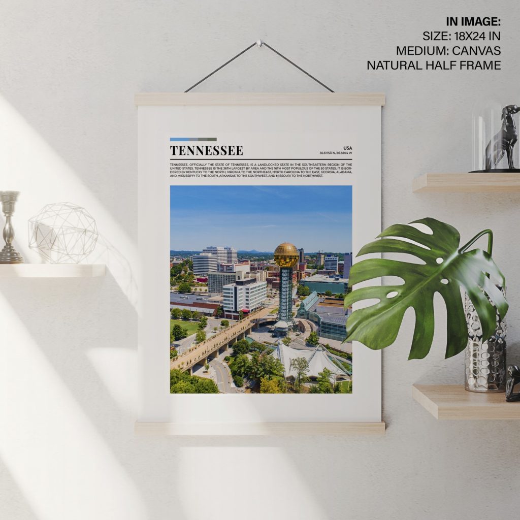 Tennessee, USA pantone poster - BestOfBharat