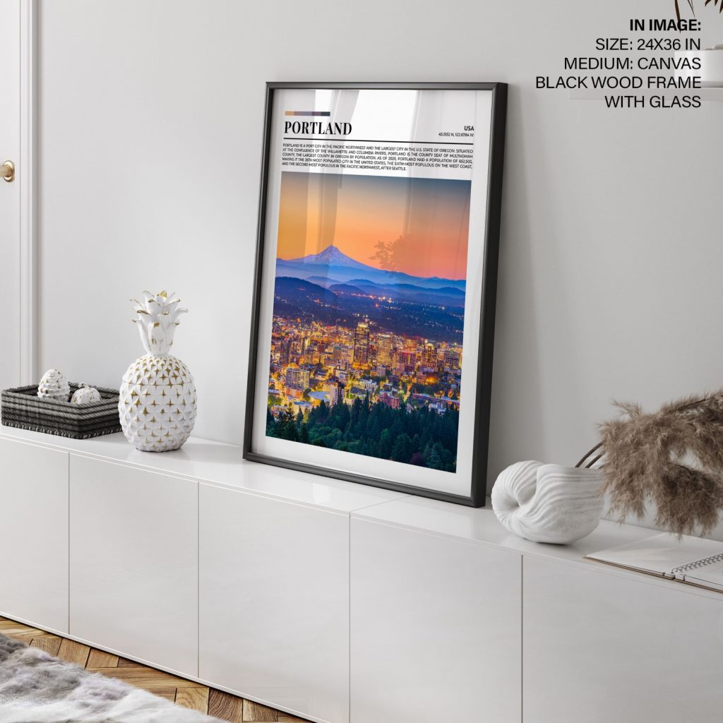 Portland, USA pantone poster - BestOfBharat