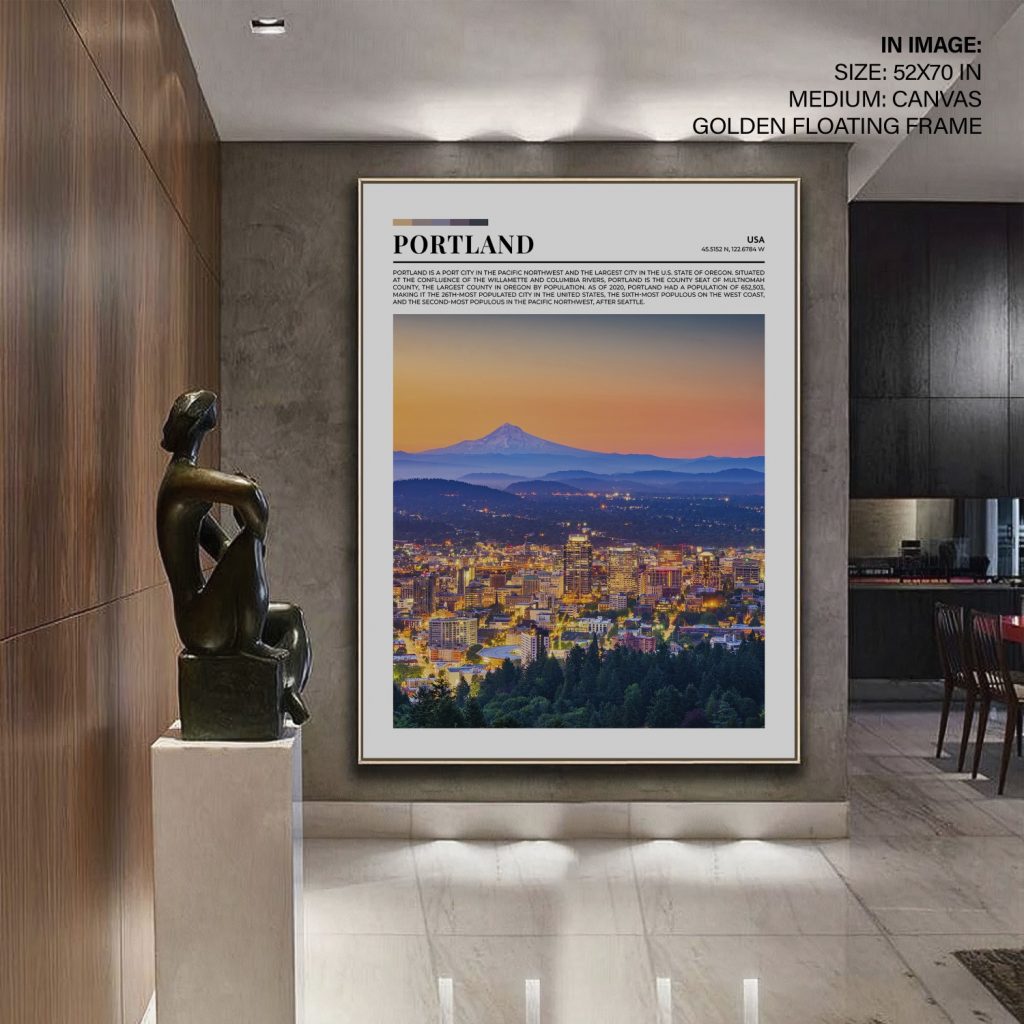 Portland, USA pantone poster - BestOfBharat
