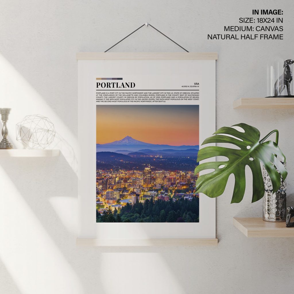 Portland, USA pantone poster - BestOfBharat