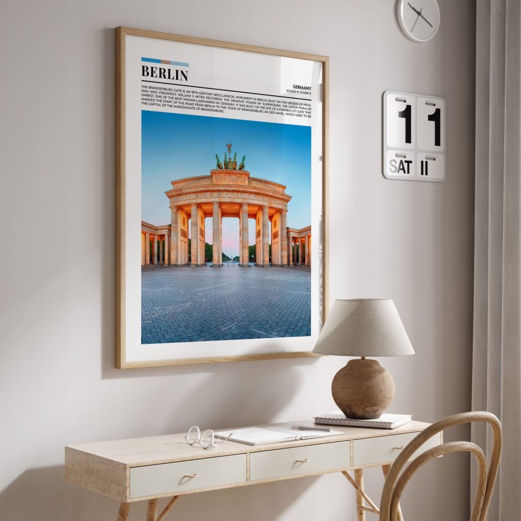 Berlin, Germany pantone poster - Wall Art - Choose Size & Frames, Non ...