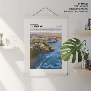 California, USA pantone poster - BestOfBharat