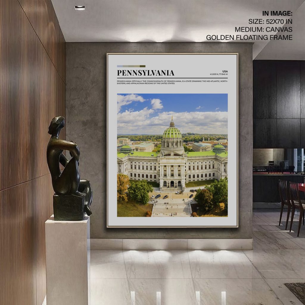 Pennsylvania, USA pantone poster - BestOfBharat