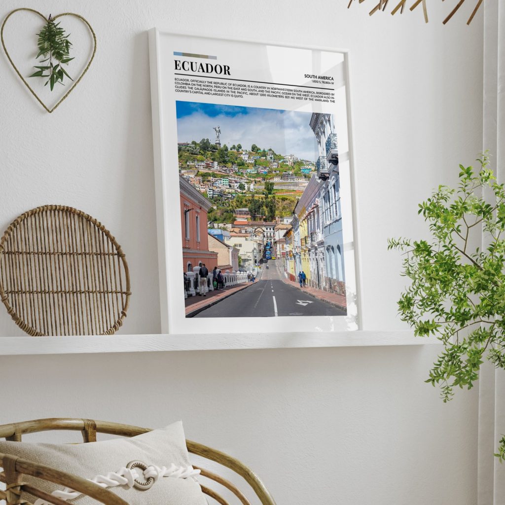 Ecuador, South America pantone poster - BestOfBharat