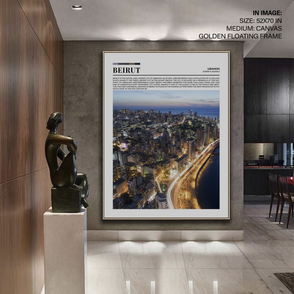 Beirut, Lebanon pantone poster - Wall Art - Choose Size & Frames, Non ...