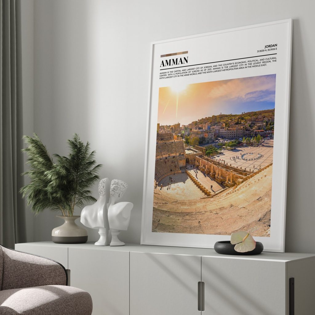 Amman, Jordan pantone poster - Wall Art - 10+ Sizes, 50+ Frames, Museum ...